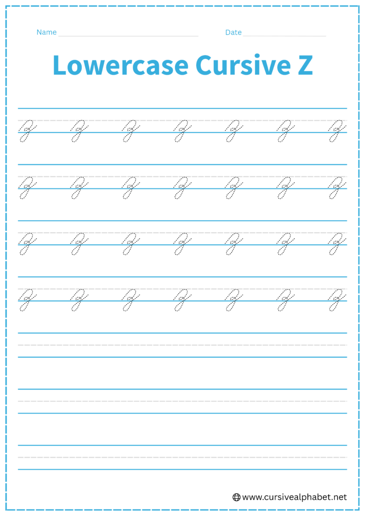 Cursive Z - Tutorial + Worksheets